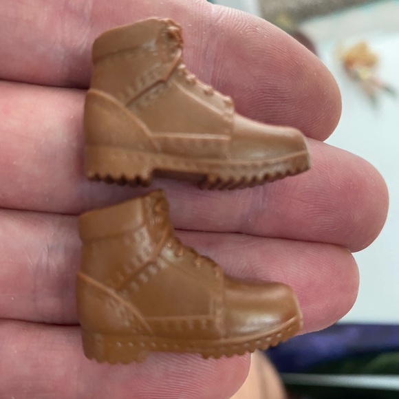Toys | Mattel Brown Boots Shoes Barbie Fashionistas Shoes Flat Foot ...